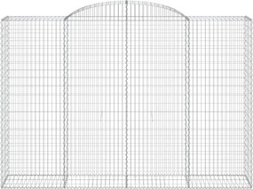 Klenutý gabionový koš 300 x 50 x 200/220 cm pozinkované železo 153520