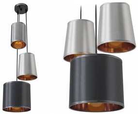 Toolight - Industriální závěsné svítidlo 3xE27 60W APP971-3cp, Bílá-šedá-černá, OSW-03212