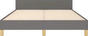 Rám postele bez matrace tmavě šedý 140 x 190 cm textil 3125131