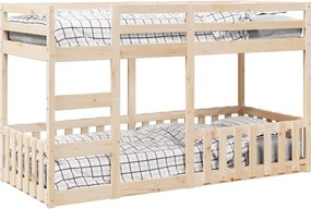 Patrová postel 80 x 200 cm masivní borové dřevo 3308586