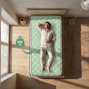 Jednolůžková postel Trento 100x200 se zvedacím roštem a matrací dub Sonoma