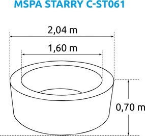 Mspa | Vířivý bazén MSPA Starry C-ST061 + Solární sprcha UNO 40 | 19900160