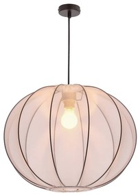 Bílé závěsné svítidlo s textilním stínidlem ø 52 cm Mellow – Candellux Lighting