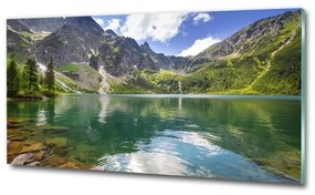 Wallmuralia Foto-obraz fotografie na skle Mořské oko Tatry 100x50