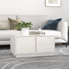vidaXL Konferenční stolek 80 x 50 x 40 cm masivní borové dřevo [814421] Barva: Bílá