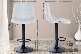 Bhm germany Barová židle Lex, syntetická kůže, černá podnož / bílá