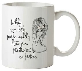 Bohemia Gifts Keramický hrnek - Andělé a přátelé, 350 ml