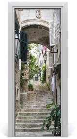 Fototapeta samolepící dveře Dubrovník uličky 75x205 cm