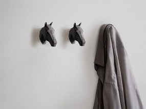 POLLY – Geometrický háček – Kůň Barva: Černá, Typ: s kombi šroubem, Varianta: Kompletní produkt