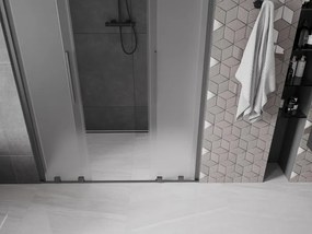 Mexen Velar Duo, posuvné sprchové dveře do otvoru 160 cm, 8mm sklo námraza, grafit broušený, 871-160-000-32-66