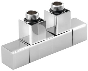 Sapho Cube Twin připojovací sada ventilů středové připojení 50 mm chrom CP581S