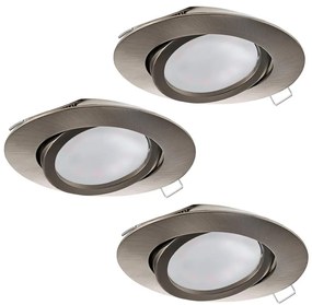 Eglo 31689 - SADA 3x LED Podhledové svítidlo TEDO 3xGU10-LED/5W/230V