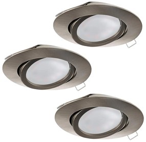Eglo 31689 - SADA 3x LED Podhledové svítidlo TEDO 3xGU10-LED/5W/230V
