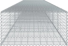 Gabionový koš s víkem 600 x 100 x 50 cm pozinkované železo 3295183