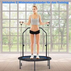 Costway Ø101 cm trampolína s odporovými pásy 2 mini trampolína s výškově