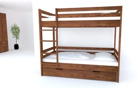Postelia Patrová postel KIDS Buk 2v1 90x200 cm z masivu