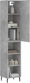 Skříň highboard betonově šedá 34,5x34x180 cm kompozitní dřevo 3198997