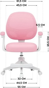 Dětská otočná židle Mark Adler Junior 3.1 Pink