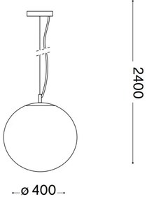 Ideal Lux - Lustr na lanku MAPA 1xE27/42W/230V pr. 40 cm zlatá/kouřová