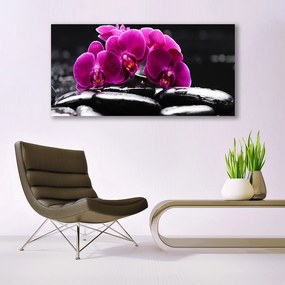 Plexisklo-obraz Kameny Zen Orchidej Lázně 120x60 cm