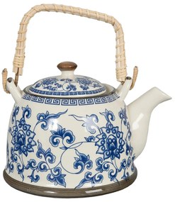 Konvička se sítkem modré květy - Ø 14*14 cm / 0,7L