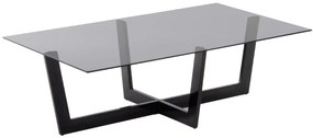 OnaDnes -20% Kouřově šedý skleněný konferenční stolek Kave Home Plam 120 x 70 cm