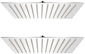 Dešťové sprchové hlavice 2 ks 25 x 25 cm nerezová ocel 275940