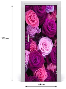 Fototapeta na dveře Růžové růže 85x205 cm