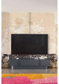 Antracitový TV stolek 200x50 cm Totem – Teulat