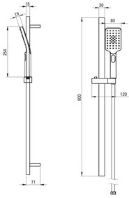 Deante NGA_052K - Sprchová sada ALPINIA lesklý chrom