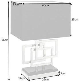 invicta interior Stolní lampa Atlantis 56cm stříbrná 39097