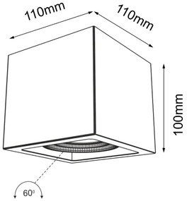 Shilo 1135 - Bodové svítidlo AWA 1xGU10/15W/230V černá