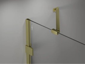 Mexen Lunar sprchové dveře pant pravý 140 cm, transparentní, zlaté kartáčované - 834S-140-050-55-00-P