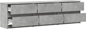 TV skříňka s LED betonově šedá 180x34x50 cm kompozitní dřevo 3307929
