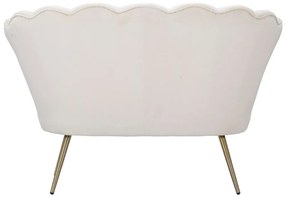 Designová pohovka Nahimana 130 cm bílá / zlatá