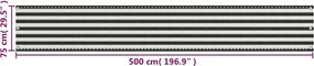 Balkónová zástěna HDPE 75 x 500 cm antracitovo-bílá 310850