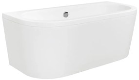 Besco Volně stojící vana ze sanitárního kompozitu Volya CC/NP 150x75, napouštění přes přepad Rozměry (cm): 150x75, Typ a barva výpustě: McAlpine Click-Clack s napouštěním přes přepad, černá mat