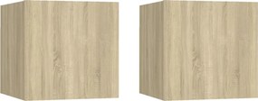 vidaXL Noční stolky 2 ks 30,5 x 30 x 30 cm kompozitní dřevo [3079728] Barva: dub sonoma