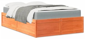 Postel s matrací voskově hnědá 120 x 200 cm masivní borovice 3281939