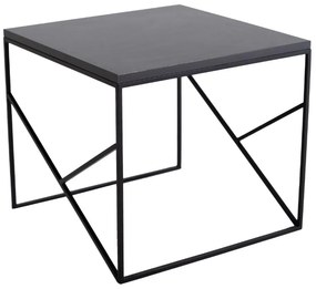 OnaDnes -20% Nordic Design Černý lakovaný konferenční stolek Fanny 50 x 50 cm