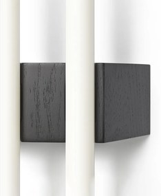 Designové dřevěné svítidlo Minimism Double Dekor: Černé lakované dřevo, Výška: 1000 mm