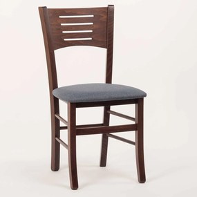 Stima Židle VERONA s čalouněným sedákem Odstín: Tmavě Hnědá, Látky: LUX jeans 33