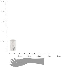 Koupelnový pohár Nardi Marble, bílá, 200 ml