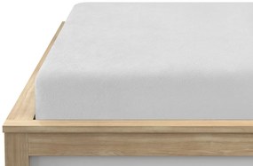 Sada mikroplyšového povlečení SNOWFALL červené + prostěradlo mikroplyš SOFT 90x200 cm bílé, jednolůžko