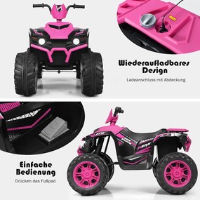 Costway 12 V elektrická dětská čtyřkolka se světlometem mini elektrická