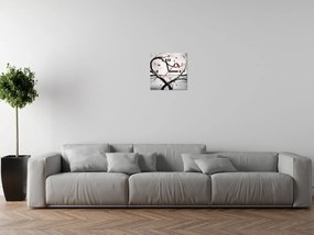 Gario Obraz s hodinami Ptačí láska Rozměry: 100 x 40 cm
