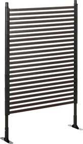 Zahradní plot Outsunny, kovový plot 93 x 150 cm vysoký, dekorativní mřížkový plot se stojany, plot pro psy, horní obloukový plot, krajinářský plot pro