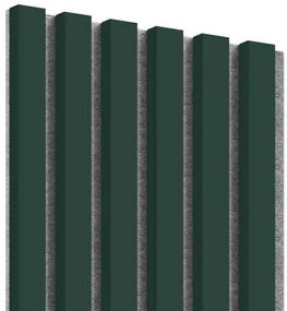 Akustické panely š. 240 cm na světle šedé plsti - Lahvově zelená