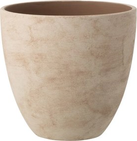Béžový keramický obal na květináč Larigge L - Ø 30*29 cm