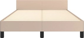 Rám postele bez matrace cappuccino 120x190 cm umělá kůže 3270553